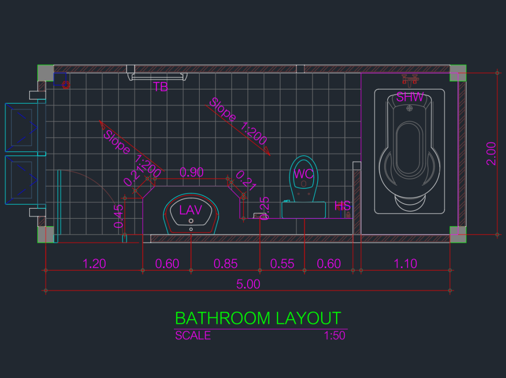 Bathroom Equipment CAD Blocks – Free DWG Download