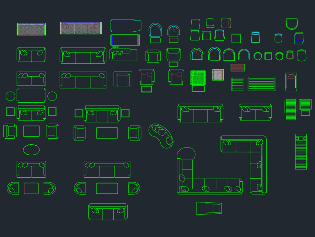 Chair and Armchair CAD Blocks – Free AutoCAD DWG Drawings