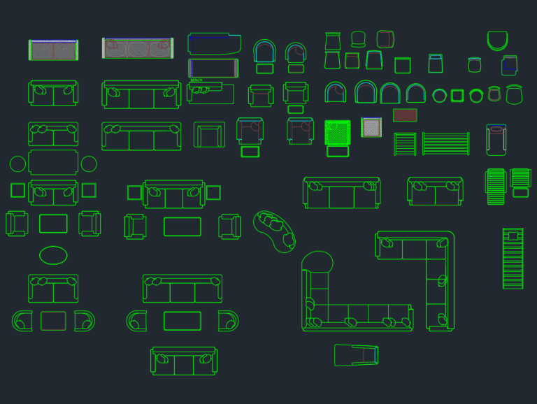 Chair and Armchair CAD Blocks – Free AutoCAD DWG Drawings