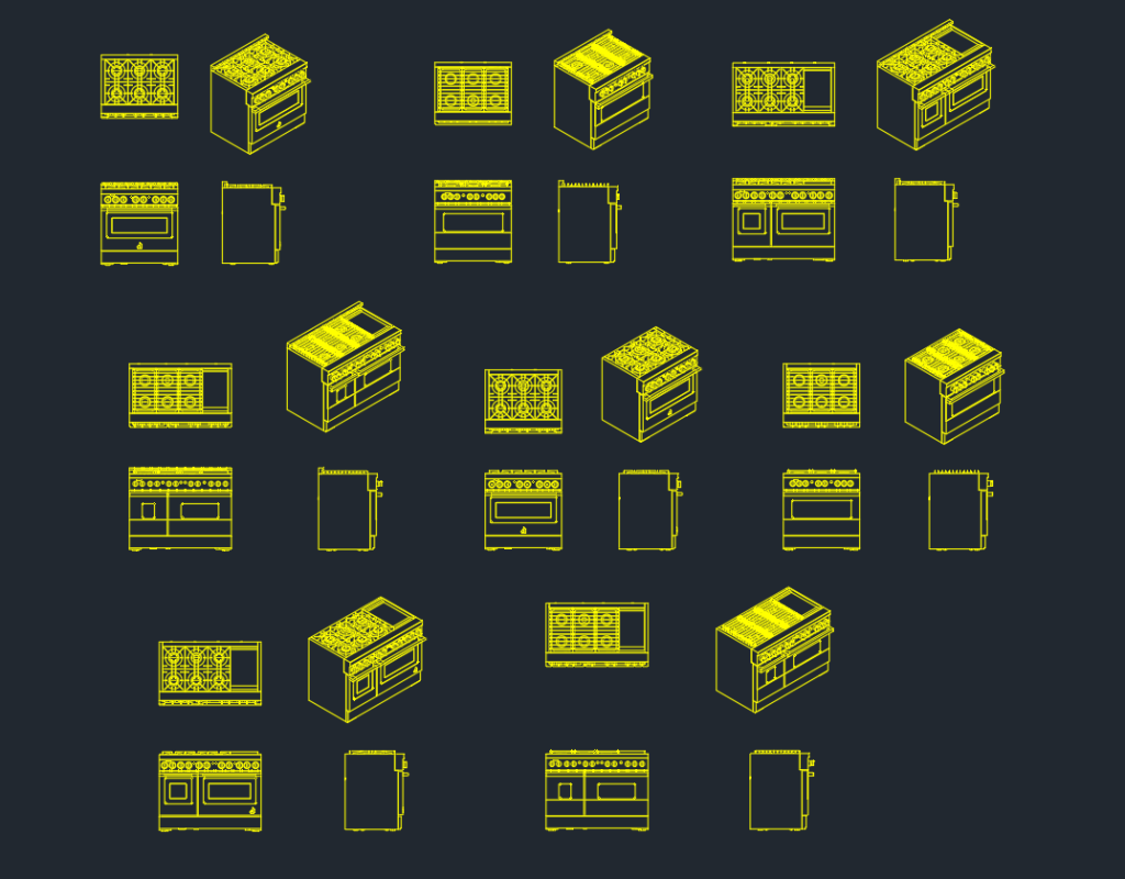 Cooking Range CAD Block – Free AutoCAD DWG Download