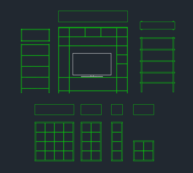 Shelving Unit CAD Block DWG | Free AutoCAD Drawing Download