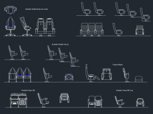 Auditorium Armchairs DWG: Free AutoCAD Blocks Download