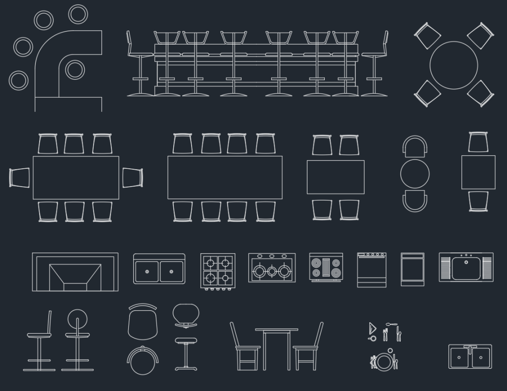 bar counter dwg - CAD Blocks & Design Resources for Architects