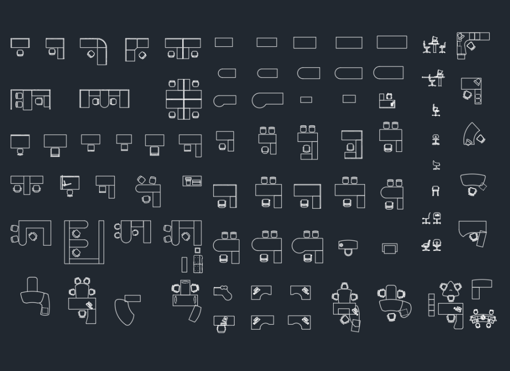 Office Furniture CAD Blocks: Free DWG Files for AutoCAD Design